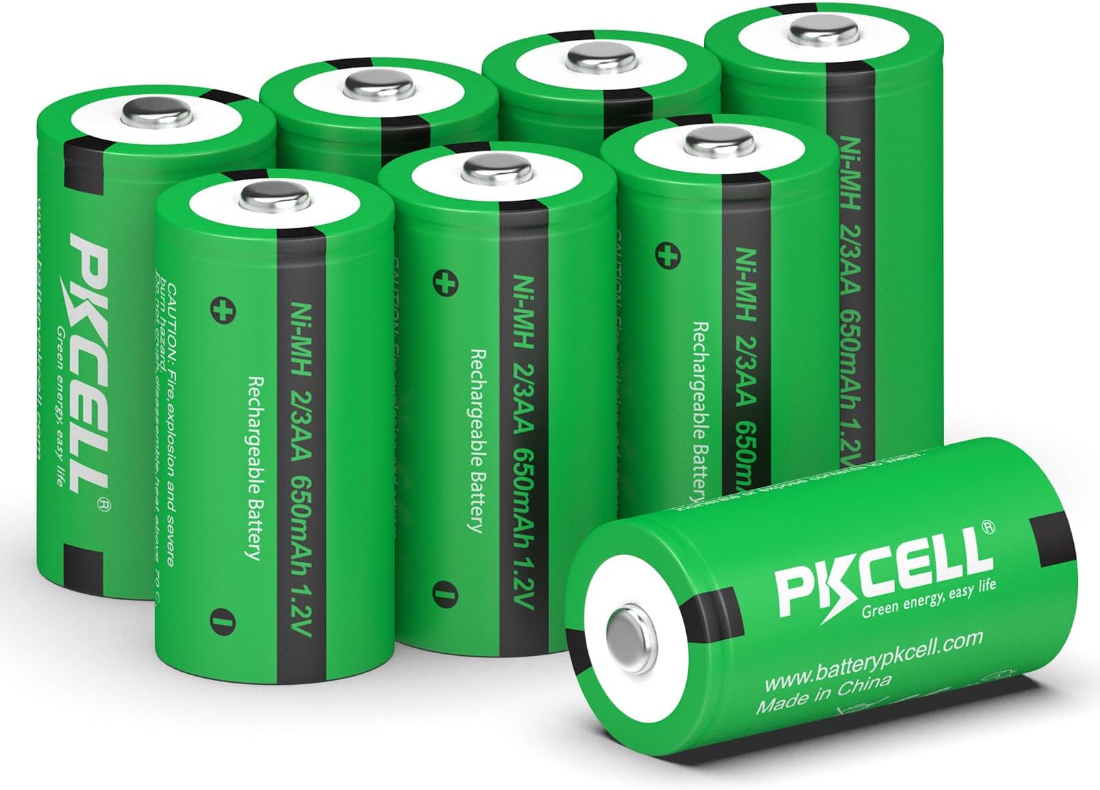 Solar Light Batteries, 2/3AAA 1.2V 400mAh NIMH Rechargeable Battery ...