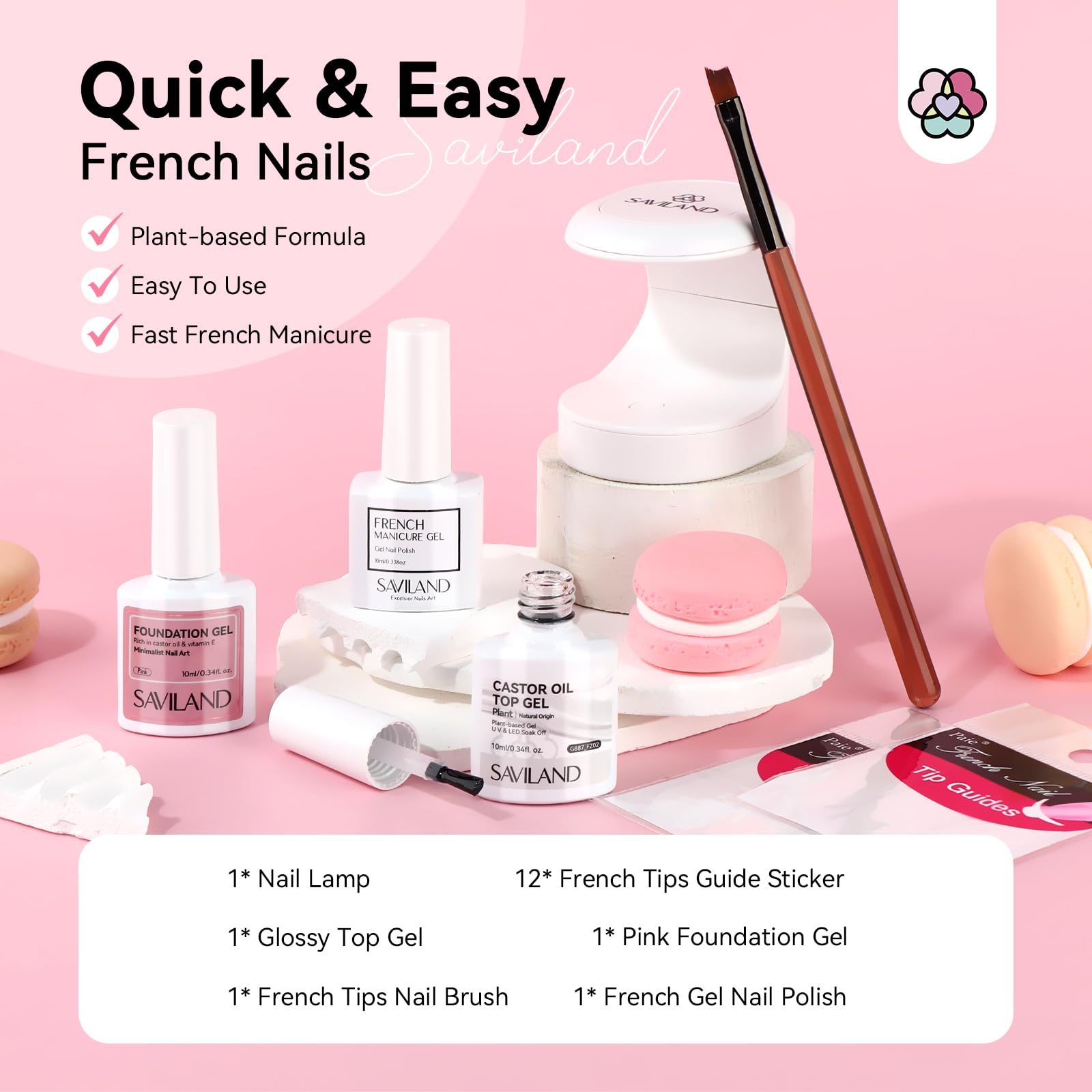 Snapklik.com : Saviland French Manicure Kit : French Tip Tools For ...