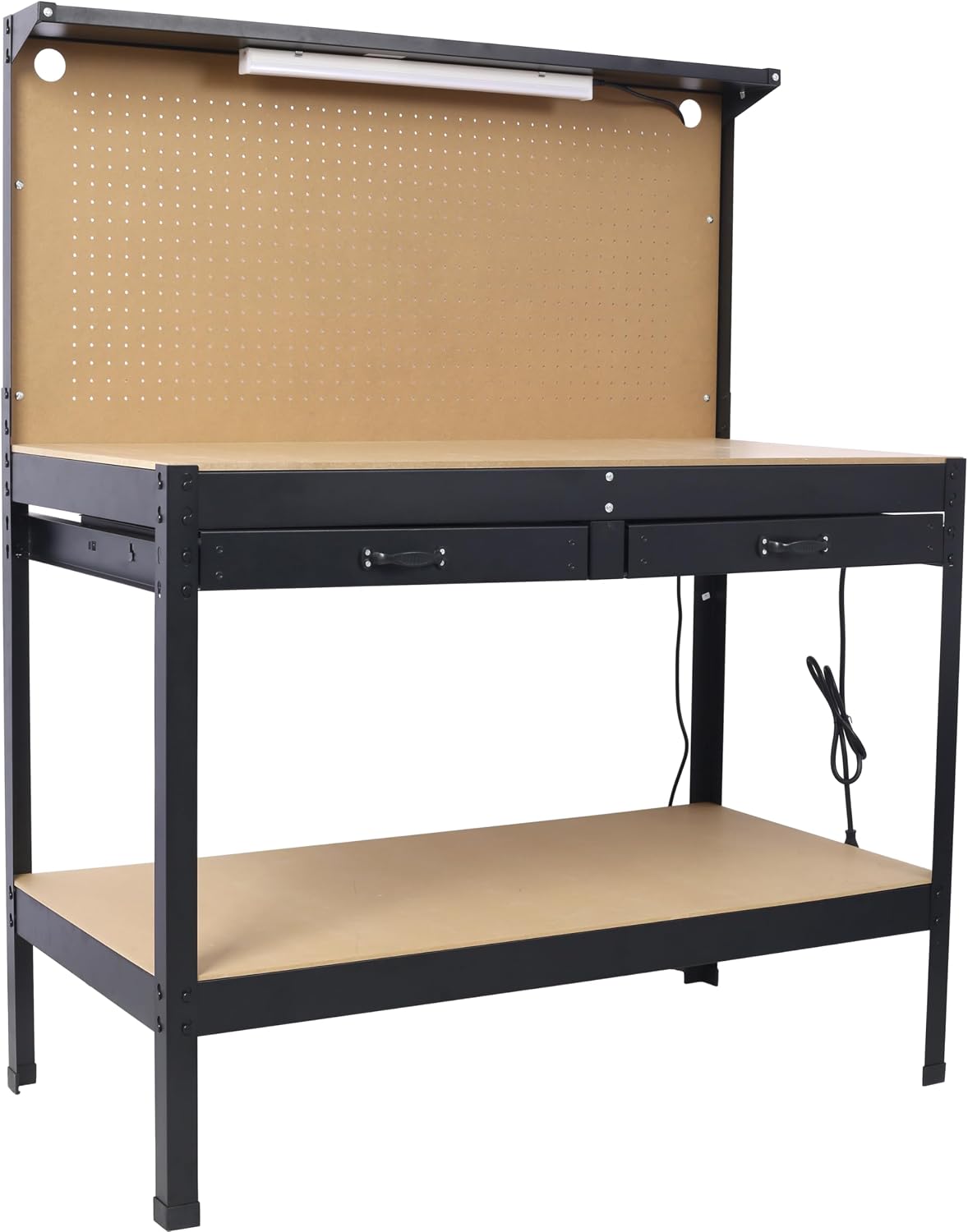 Steel Workbench with LED Light, 59'' Tool Storage Philippines | Ubuy