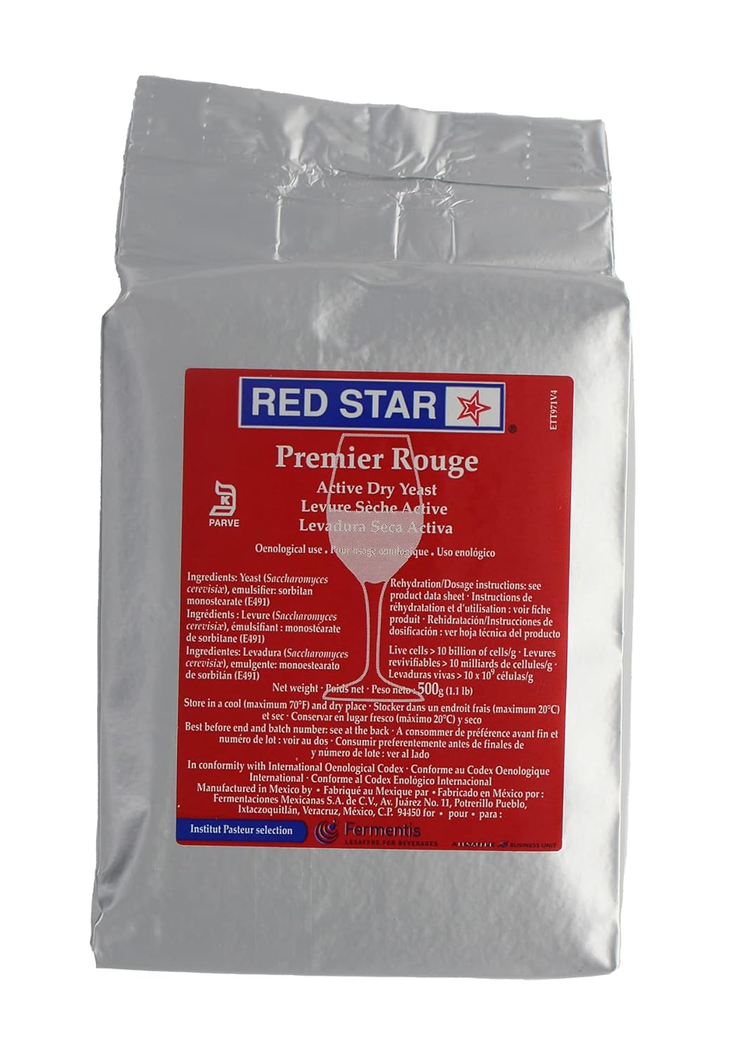 Amazon.com : Red Star Premier Rouge 500g Brick : Grocery & Gourmet Food