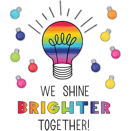 Amazon.com : 67pcs Light Bulb Keep Shining Classroom Bulletin Board ...