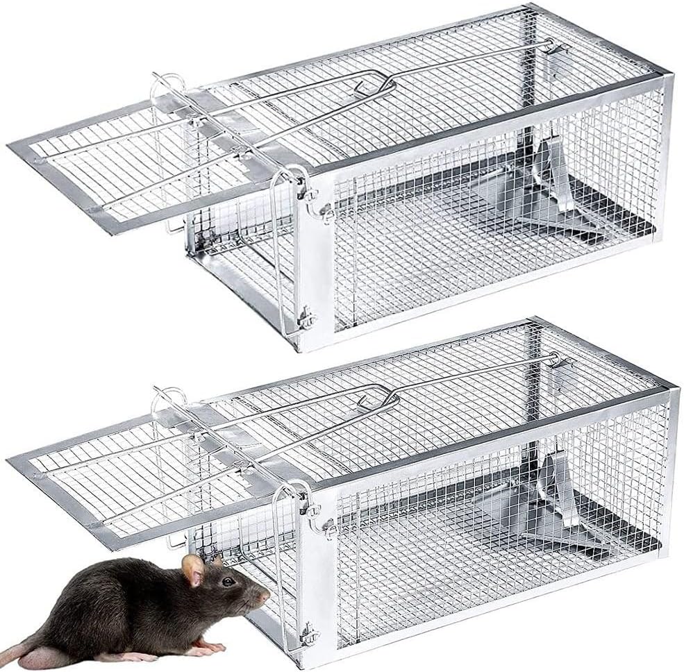 2 PCS Mouse Trap Small Animal Humane Live Cage Rat Mouse Chipmunk ...
