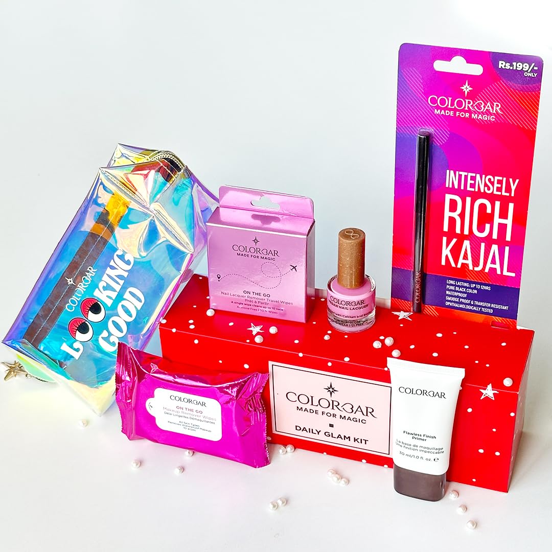 Colorbar Glam Makeup Kit | Flawless Finish Primer | Intensely Rich ...