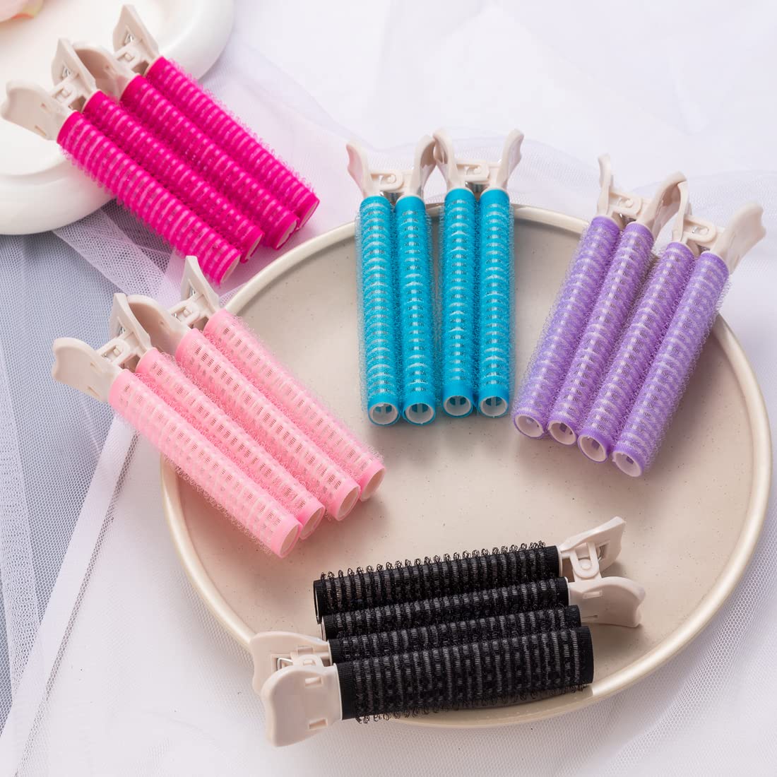 Amazon.com : 10Pcs Volumizing Hair Roller Clips,hair clips, Hair Root ...