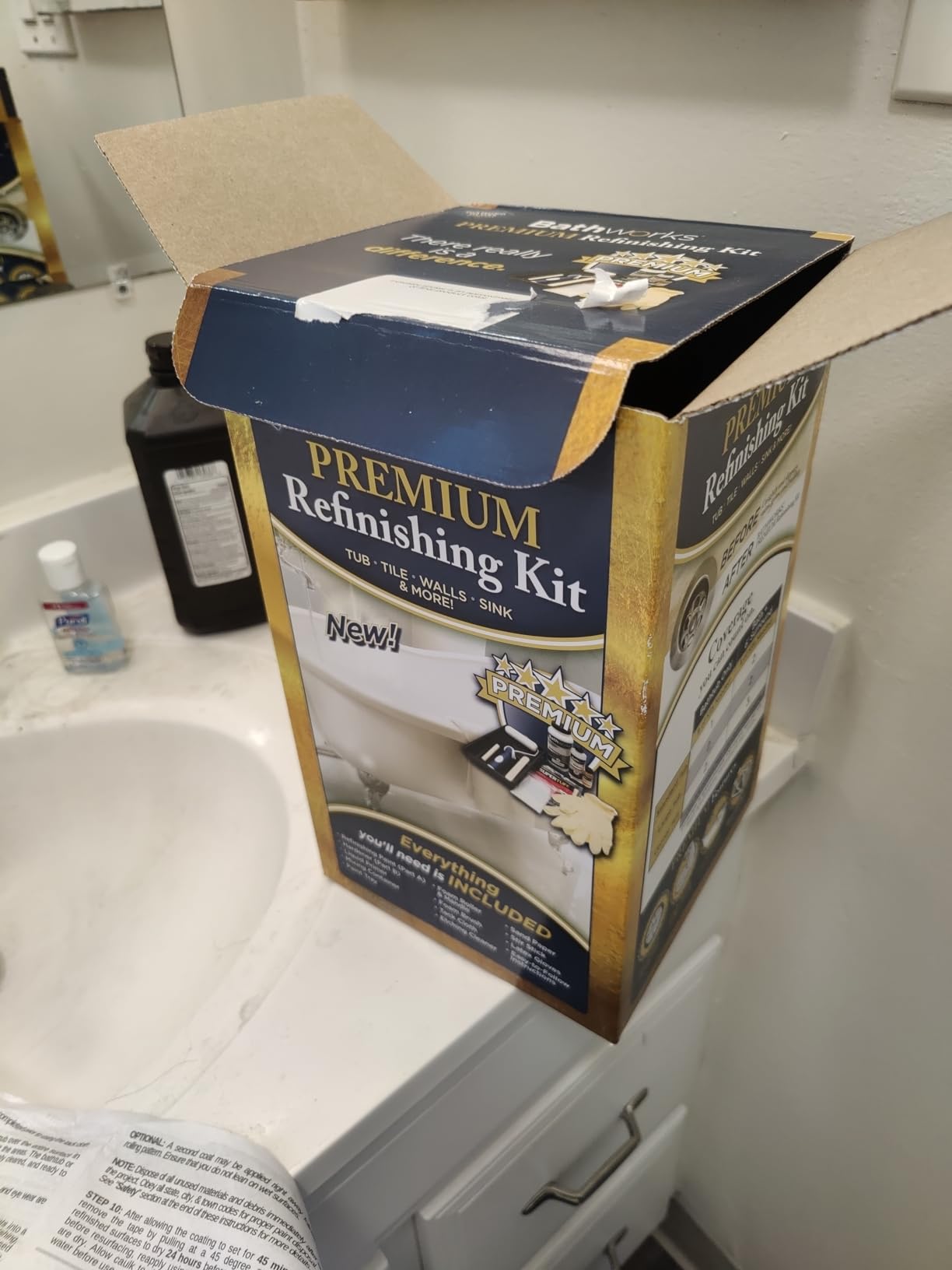 $14/mo - Finance Bathworks Bathtub Refinishing Kit; Premium 20 oz; Tub; Tile; Wall Surround; 24 ...