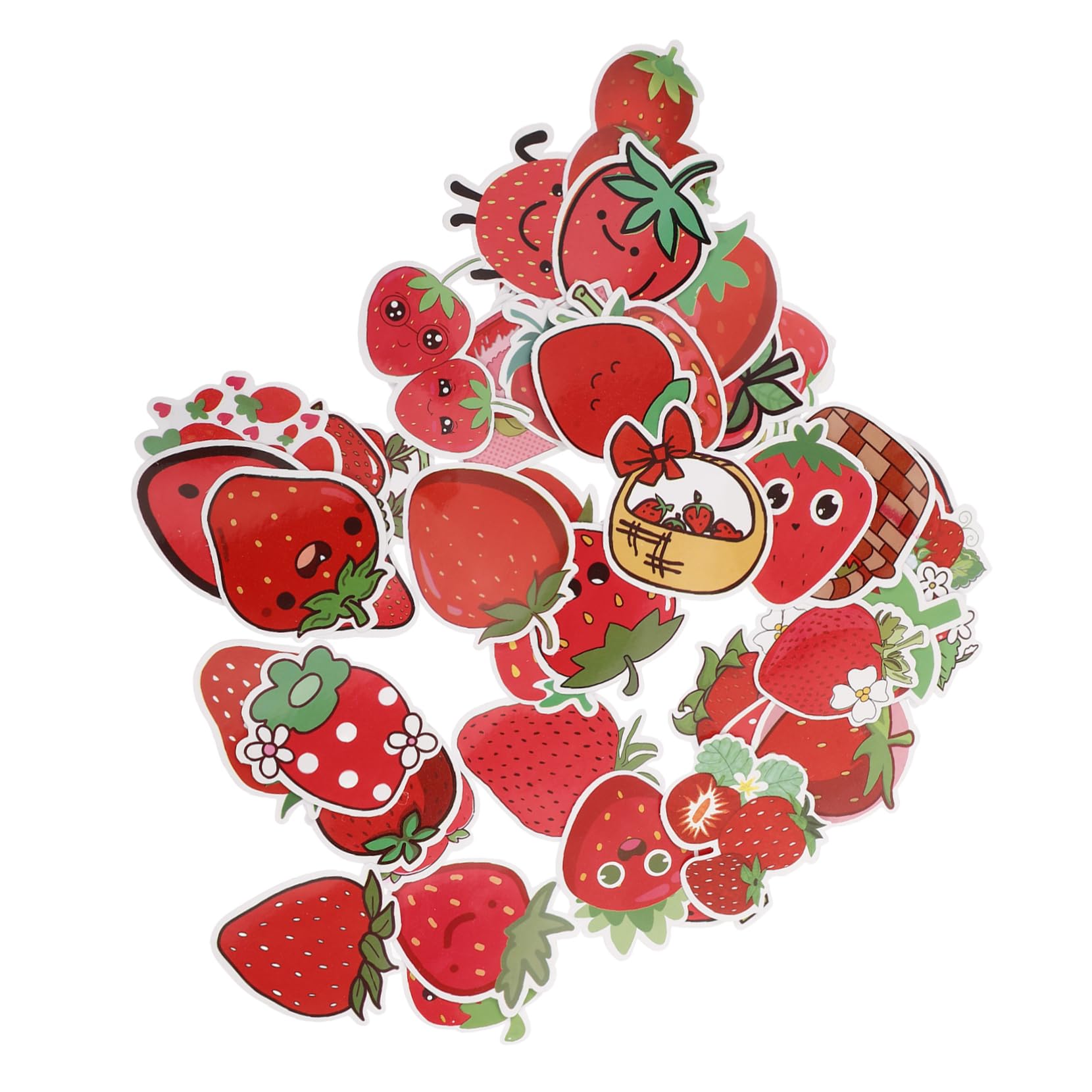 Strawberry Wall Stickers 35pcs-50pcs Vibrant Stationery Stickers Floral ...