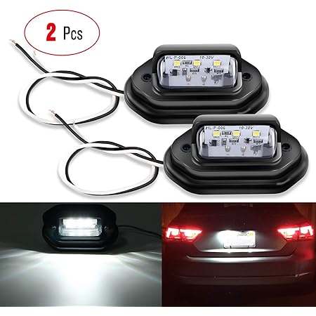 Amazon.com: Nilight 2PCS 12V LED License Tag Light Convenience Courtesy ...
