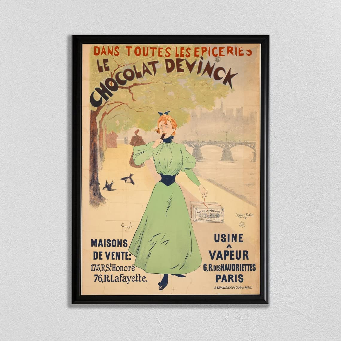 Vintage French Food Posters La Lune Spaghetti Vintage Poster, French