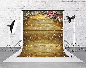 Amazon.com : Kackool 5X7FT Snowflake Light Golden Glitter Christmas ...