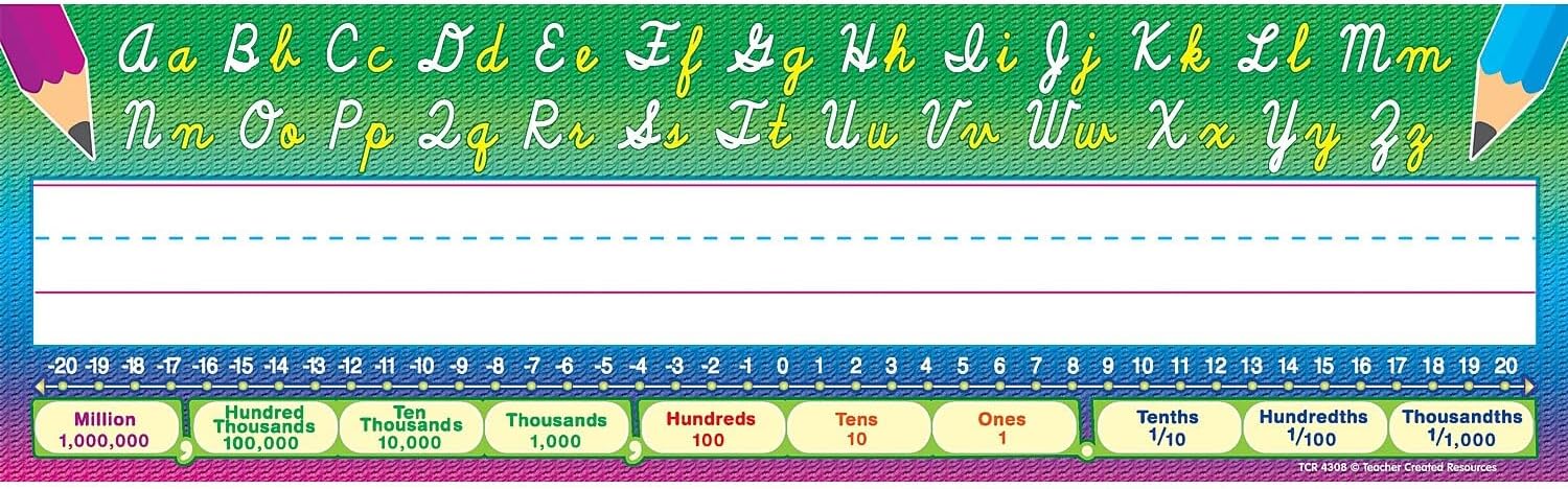 Teacher Created Resources Cursive Writing Name Plates (Flat) : Amazon ...