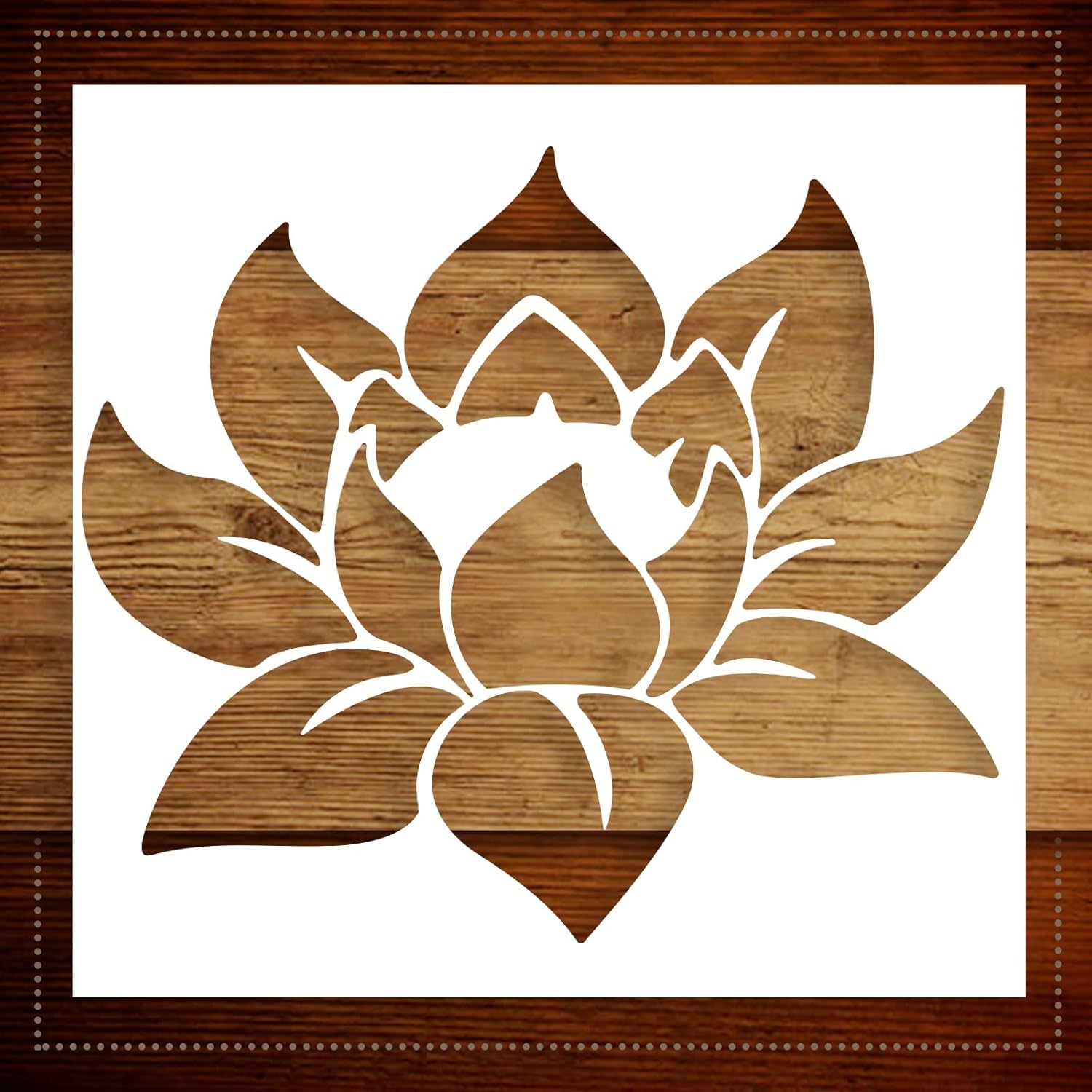 Amazon.com : Lotus DIY Decorative Stencil - Lotus Flower Drawing ...