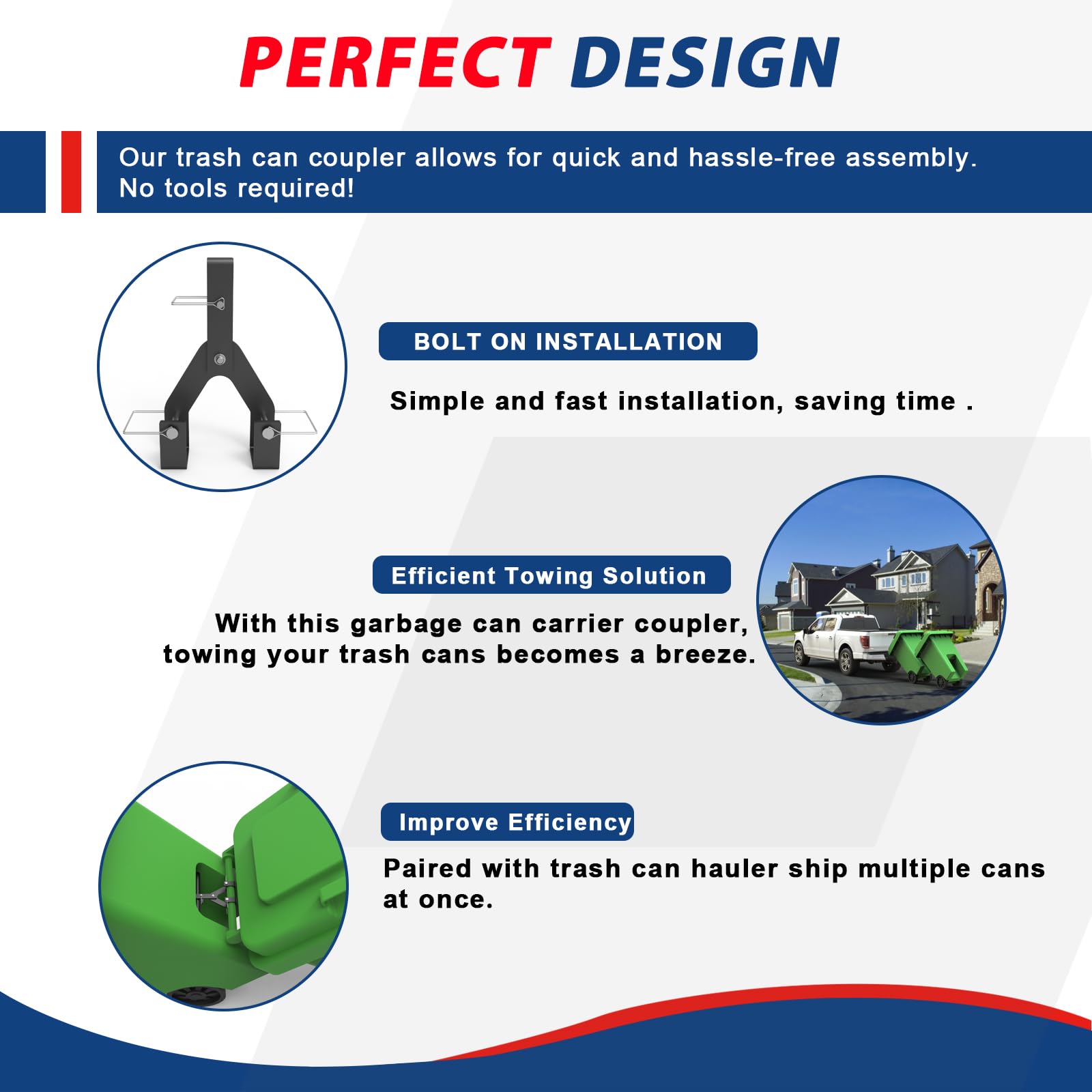 Snapklik.com : Wheeled Trash Can Couplers To Hook Multiple Wheeled ...