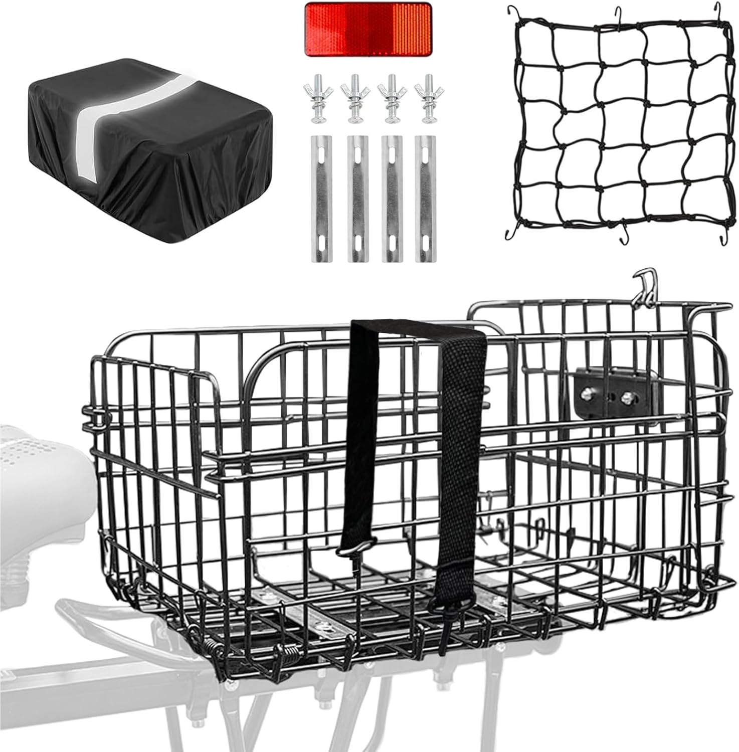 Amazon.com : Rear Bike Basket, Bicycle Rack Basket, Folding Bicycle ...