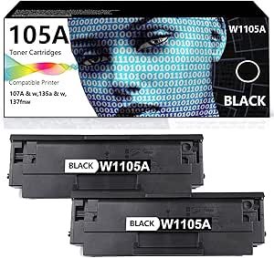 Amazon.com: Compatible for HP 105A W1105A Toner Cartridge Replacement for HP 105A W1105A 105X ...