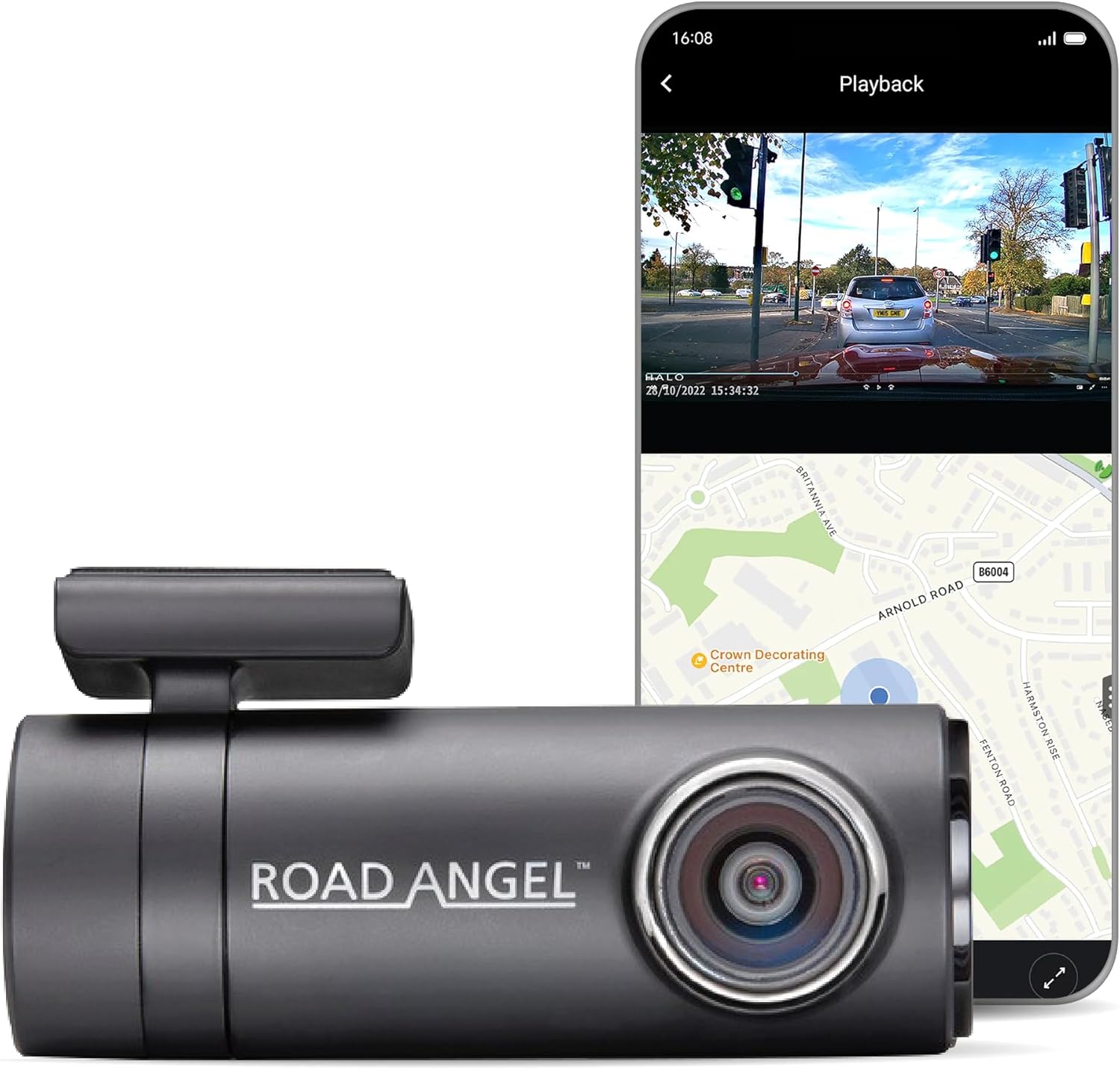 Road Angel Halo Drive 2K In Car Camera Dash Cam Front - Dashcam Front ...