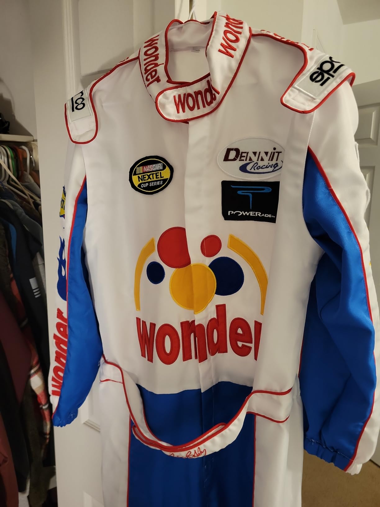 Amazon.com: AMNPOLEN Ricky Bobby Racing Costume Jumpsuit Hat Cap Outfit ...