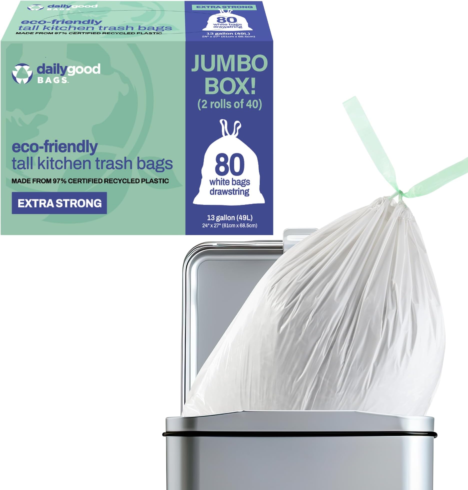 Amazon.com: The Gardener's Daughter Compostable Trash Bags - 13 Gallon ...