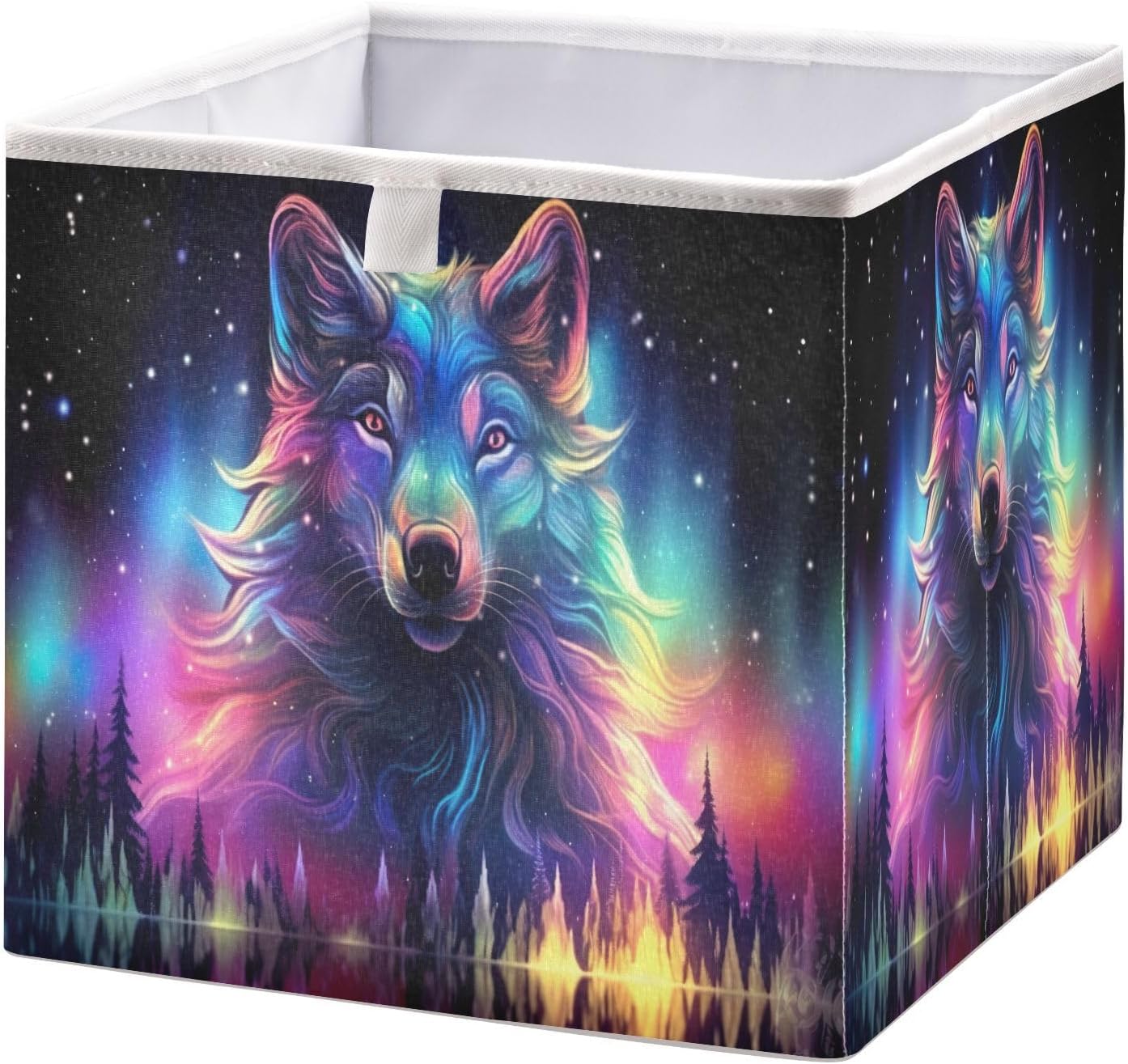 Amazon.com: SDMKA Galaxy Wolf Cube Storage Bin Foldable Storage Cubes ...
