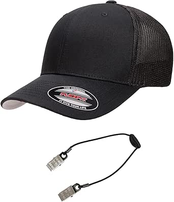 The Hat Pros Flexfit 6511 Trucker Elastic Mesh Cap Bundle with Cap ...