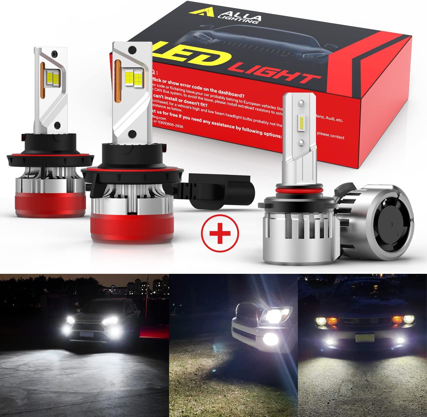 Amazon.com: gunhunt 2 PCS 9005/HB3 Car Bulbs, White Light Fog Light ...