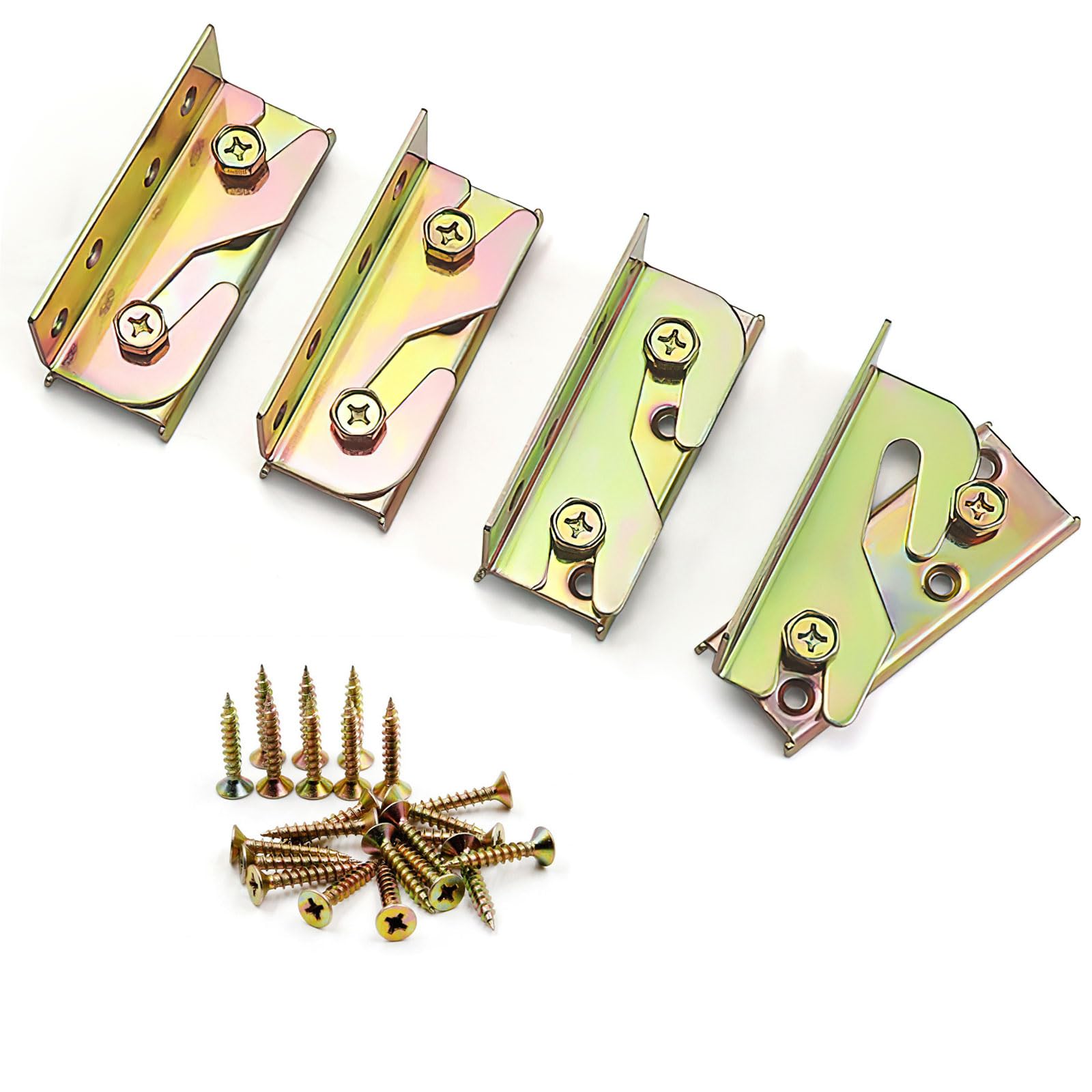 Bed Brackets Corner, 4 Sets Bed Rail Brackets, Heavy Duty headboard ...