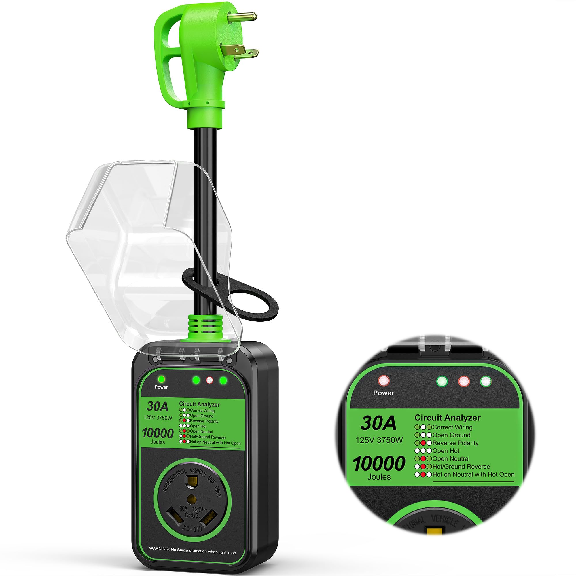 Snapklik.com : MILLIONHOME RV Surge Protector 30 Amp Waterproof ...