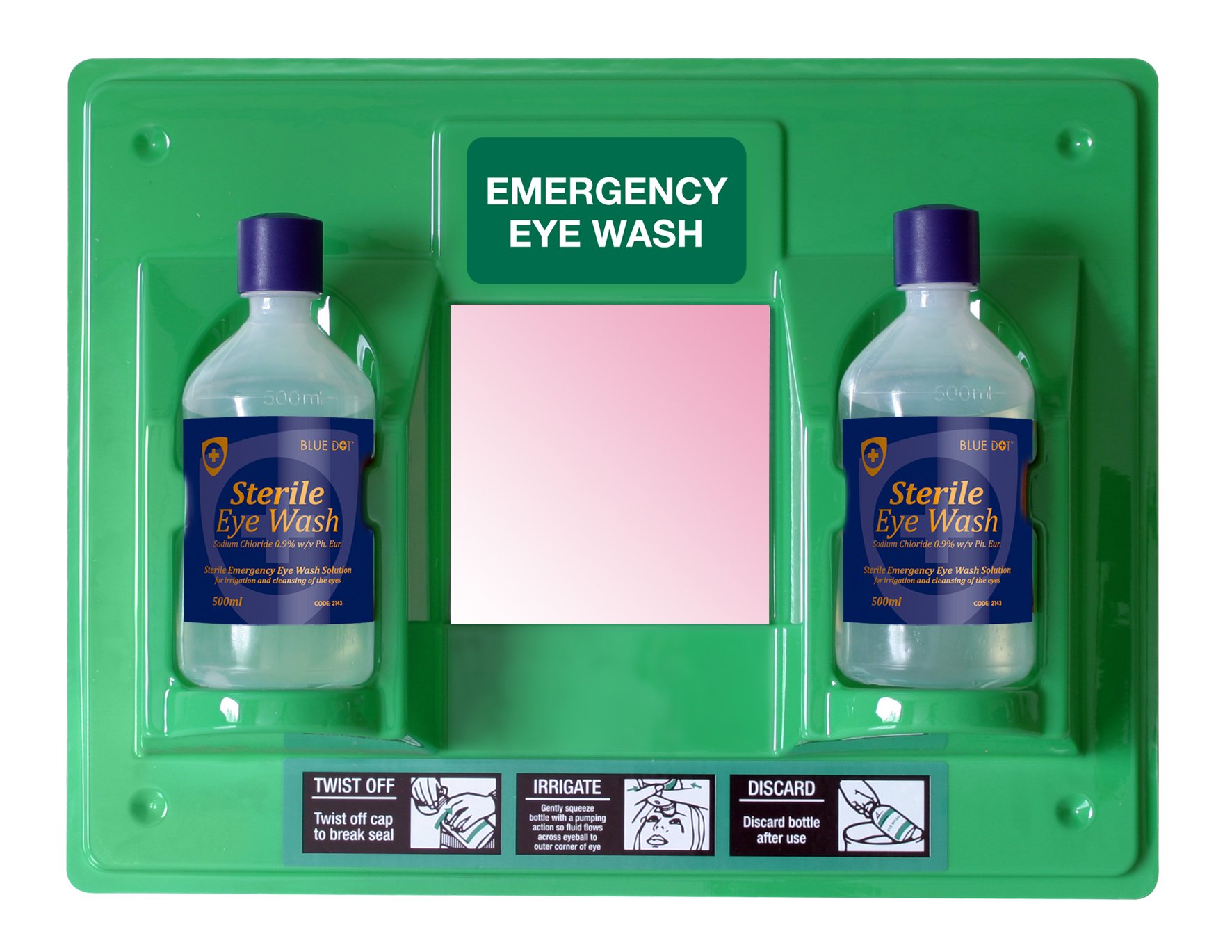 Blue Dot Eye Wash Station 2 Bottles of 500 ml, Green : Amazon.co.uk ...