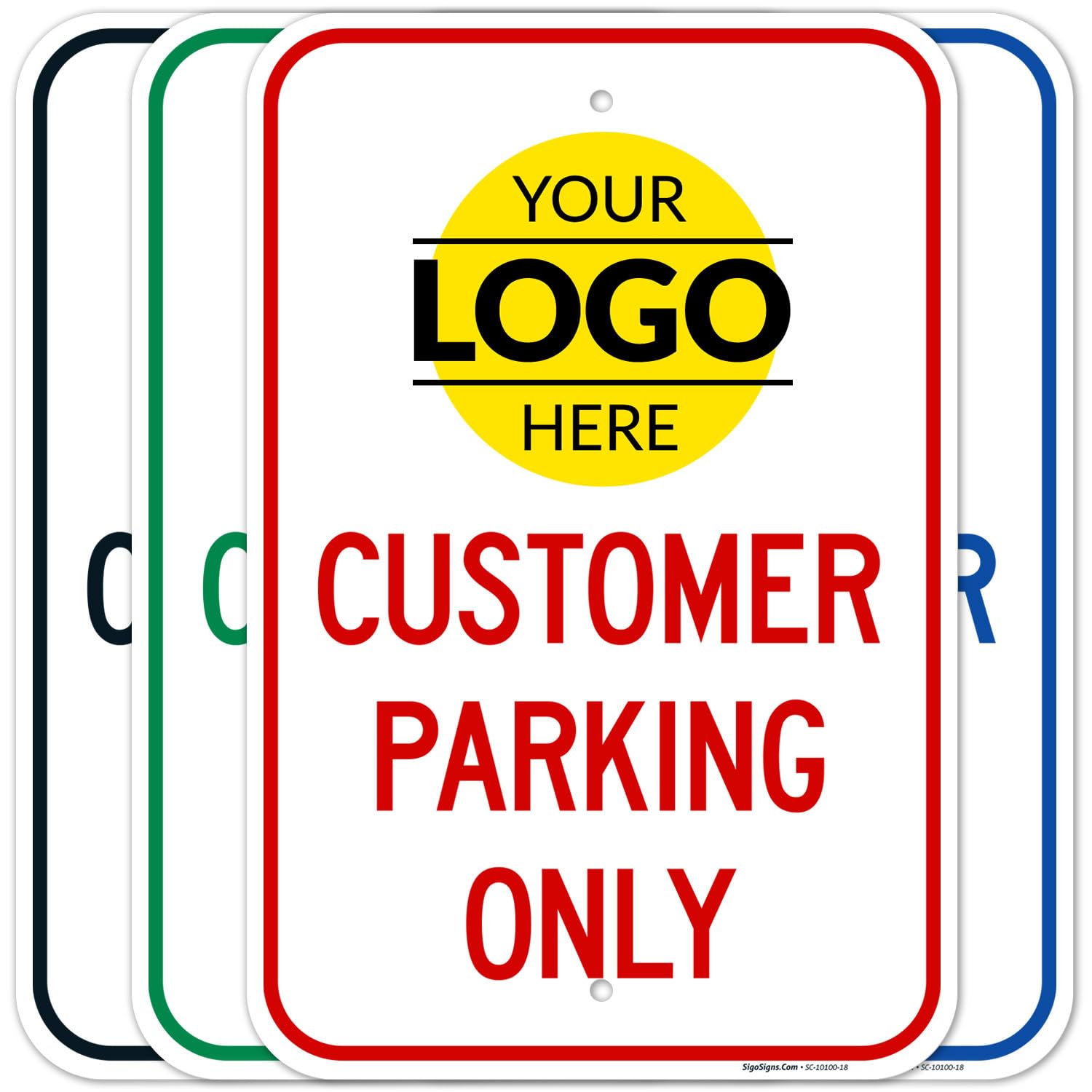Amazon.com : Sigo Signs Custom Customer Parking Only Sign, Personalized ...