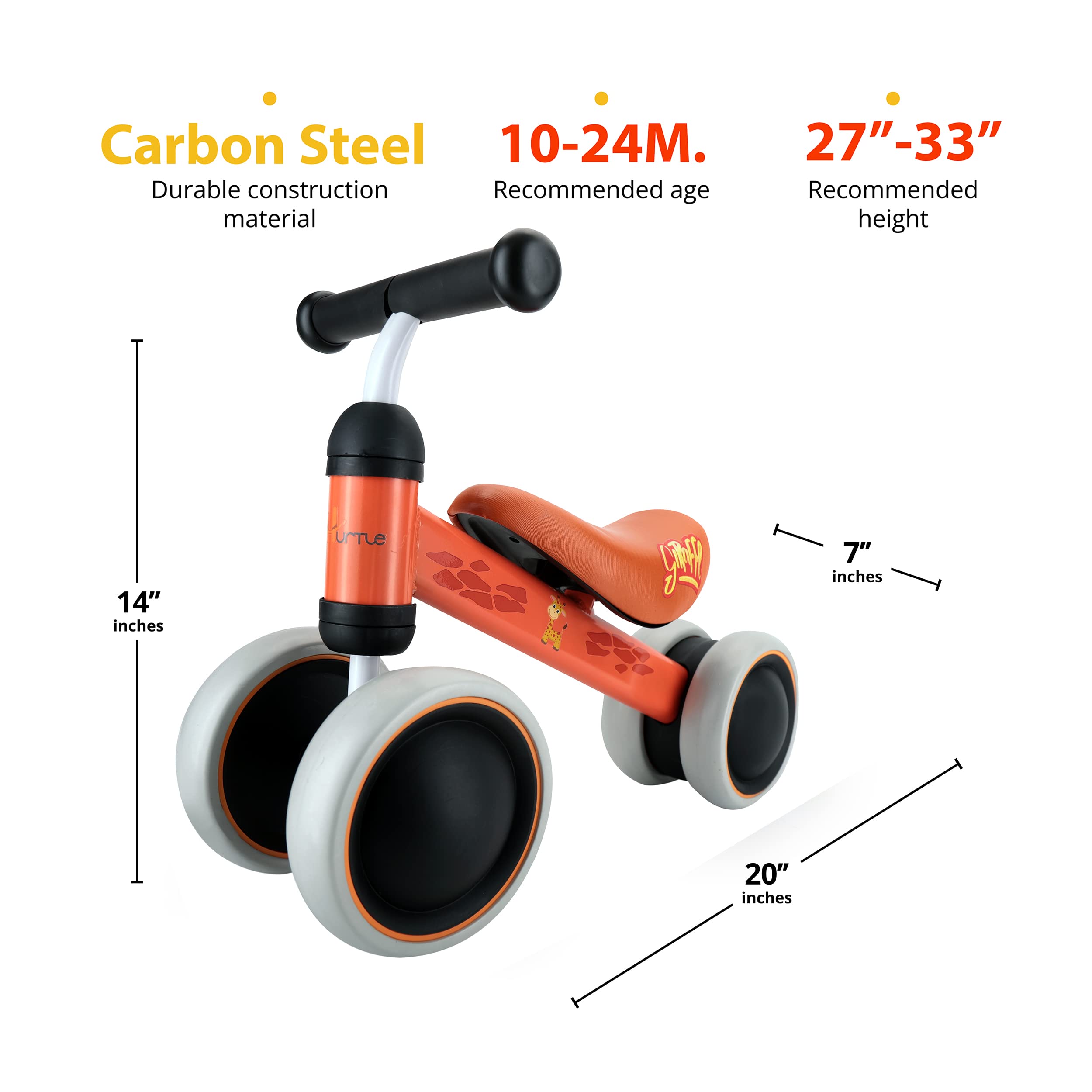 Snapklik.com : 10-24 Months Baby Balance Bike - No Pedal Toddler Walker ...