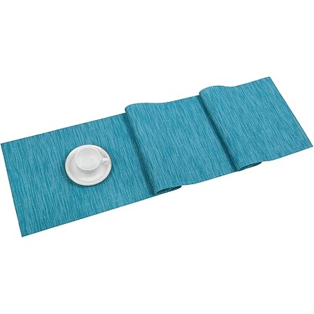 Amazon.com: SHACOS Woven Vinyl Table Runner for Kitchen Dining Table ...