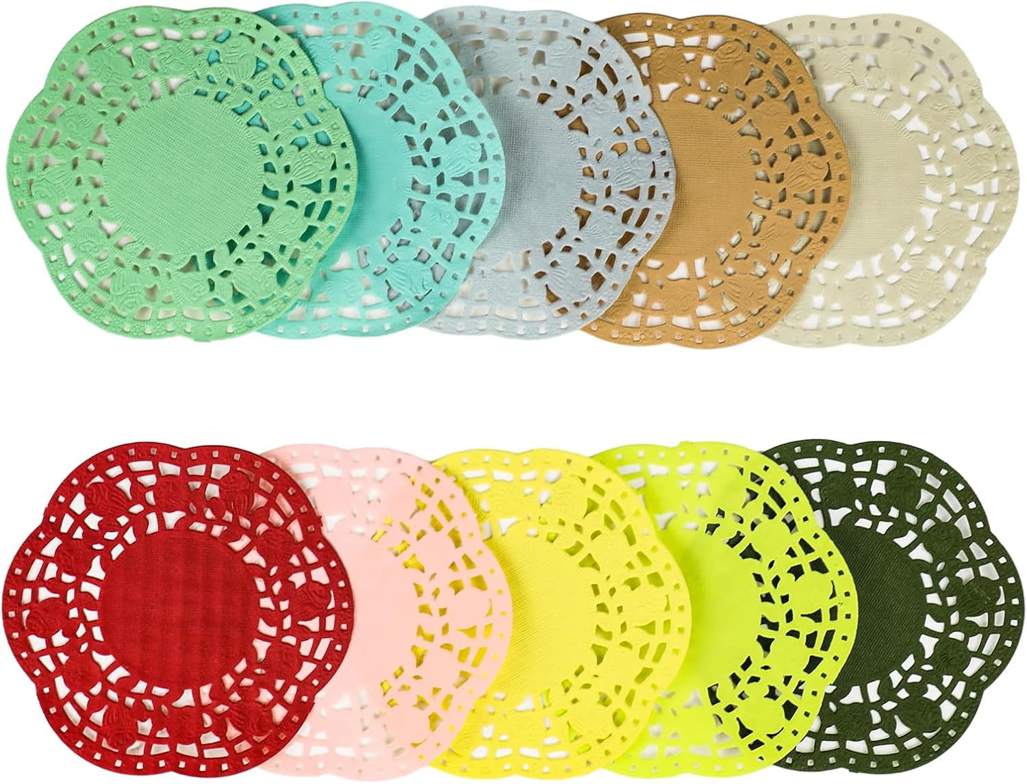 Amazon.com: 250 Pcs Multi Colored Paper Doilies, 4.5 Inch Round ...