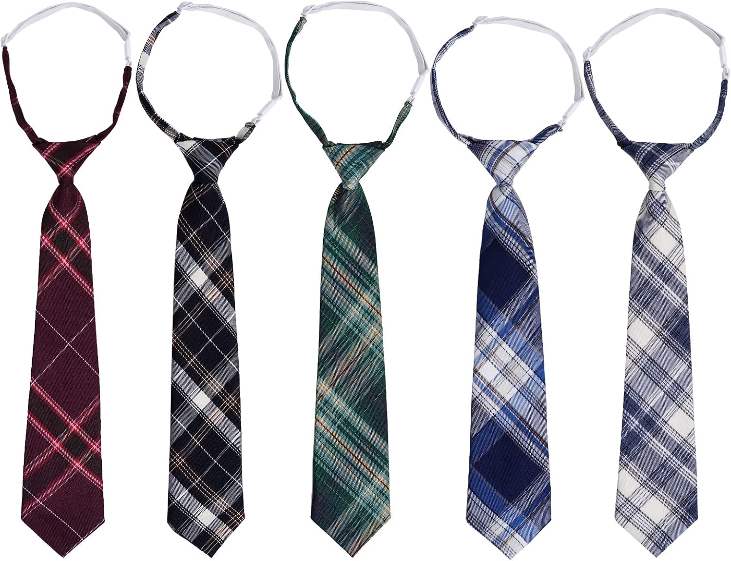 Sucrain 5pcs Adjustable Pre-Tied Necktie for Boys and Girls Wedding ...