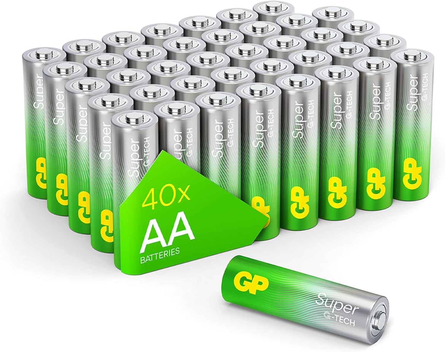 GP Super Alkaline AA Mignon Batteries Pack of 40 Batteries : Buy Online ...