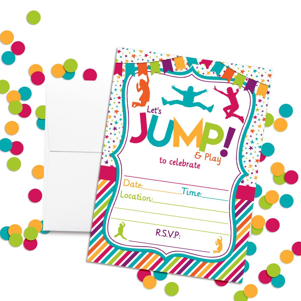 FREE Printable Trampoline Jump Birthday Invitation, 57% OFF