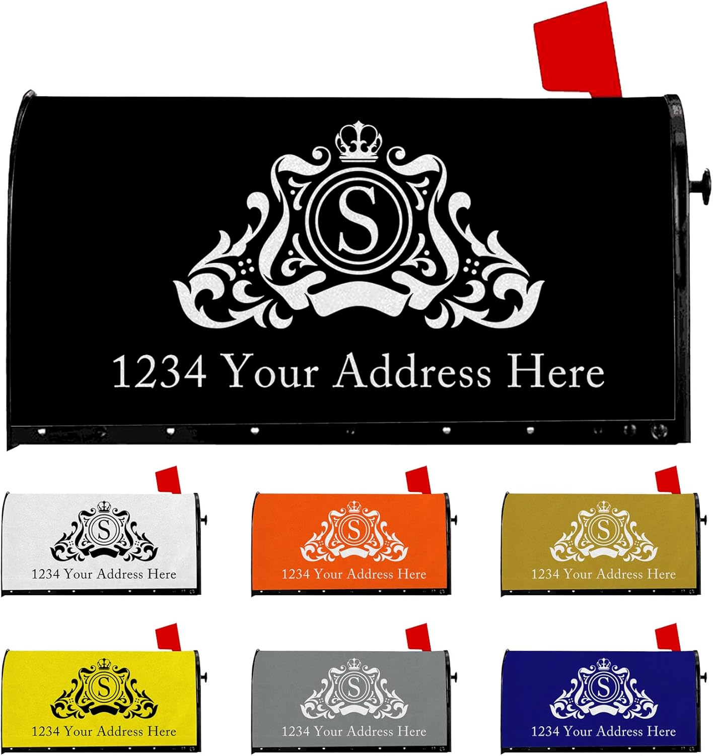 Amazon.com: Mdesignup Custom Monogram Mailbox Covers Personalized ...