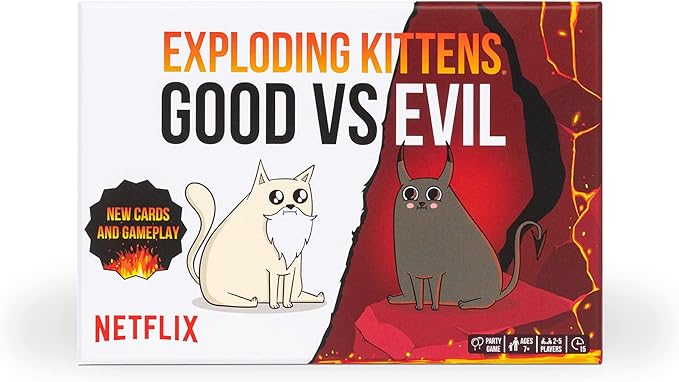 Amazon.com: Exploding Kittens Good vs. Evil - 2-5 Players - Ages 7 ...