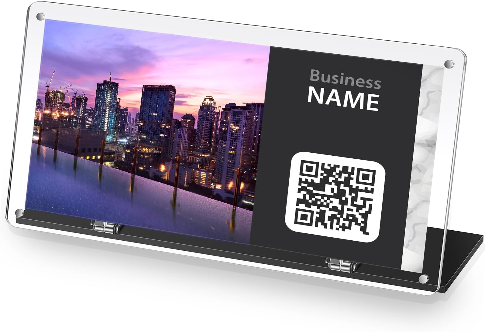 Amazon.com: HIIMIEI Acrylic QR Code Stand: Foldable Slant Back Sign ...