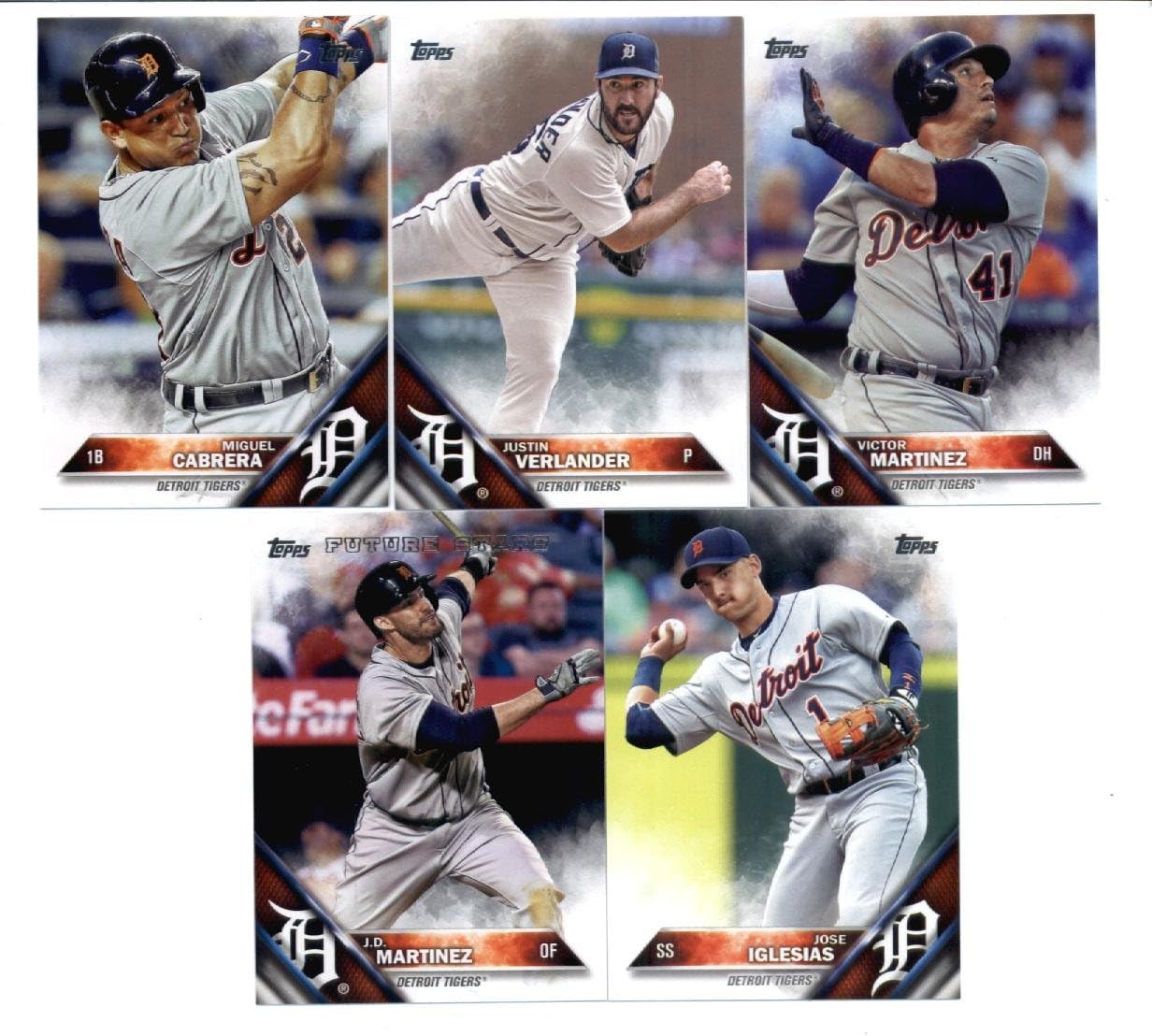 Amazon.com: 2016 Topps Baseball Series 1 Detroit Tigers Team Set of 10 ...