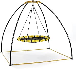 JumpKing UFO Swing Trampoline With Round/Rectangular Seat | Comfortable ...