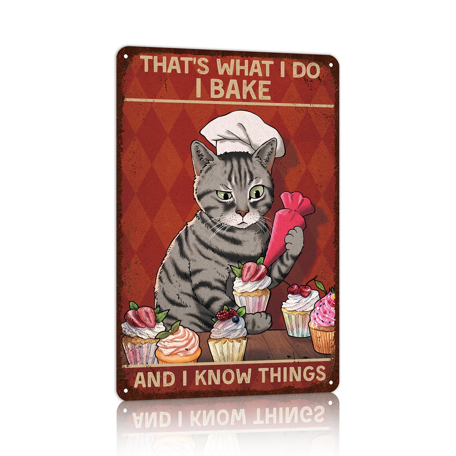 Amazon.com : Vintage Cat Metal Tin Signs Wall Art Cat Decor For Cat ...