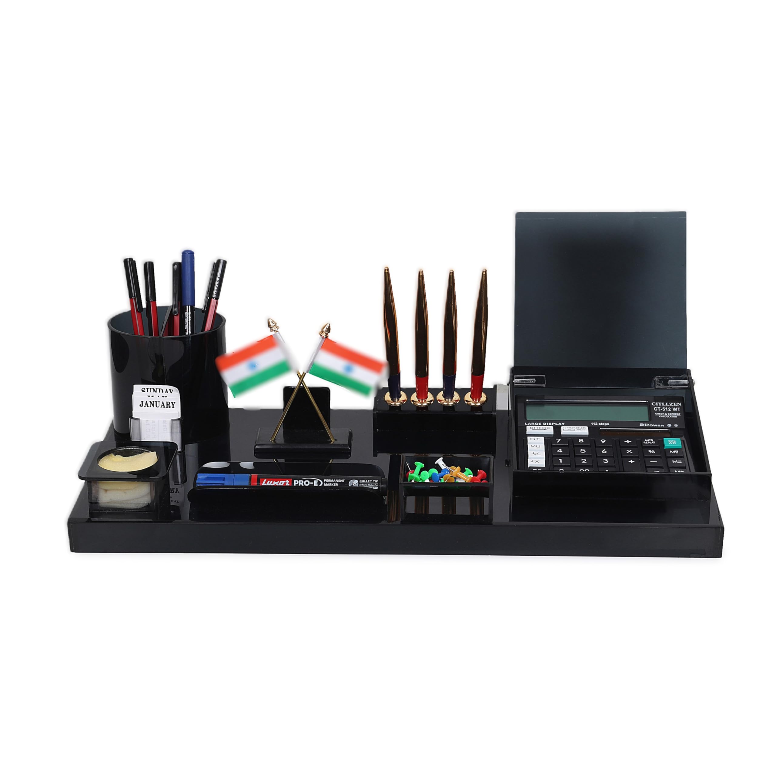 Desk Dock Executive Acrylic Pen Stand,Pen Holder For Office And Study ...