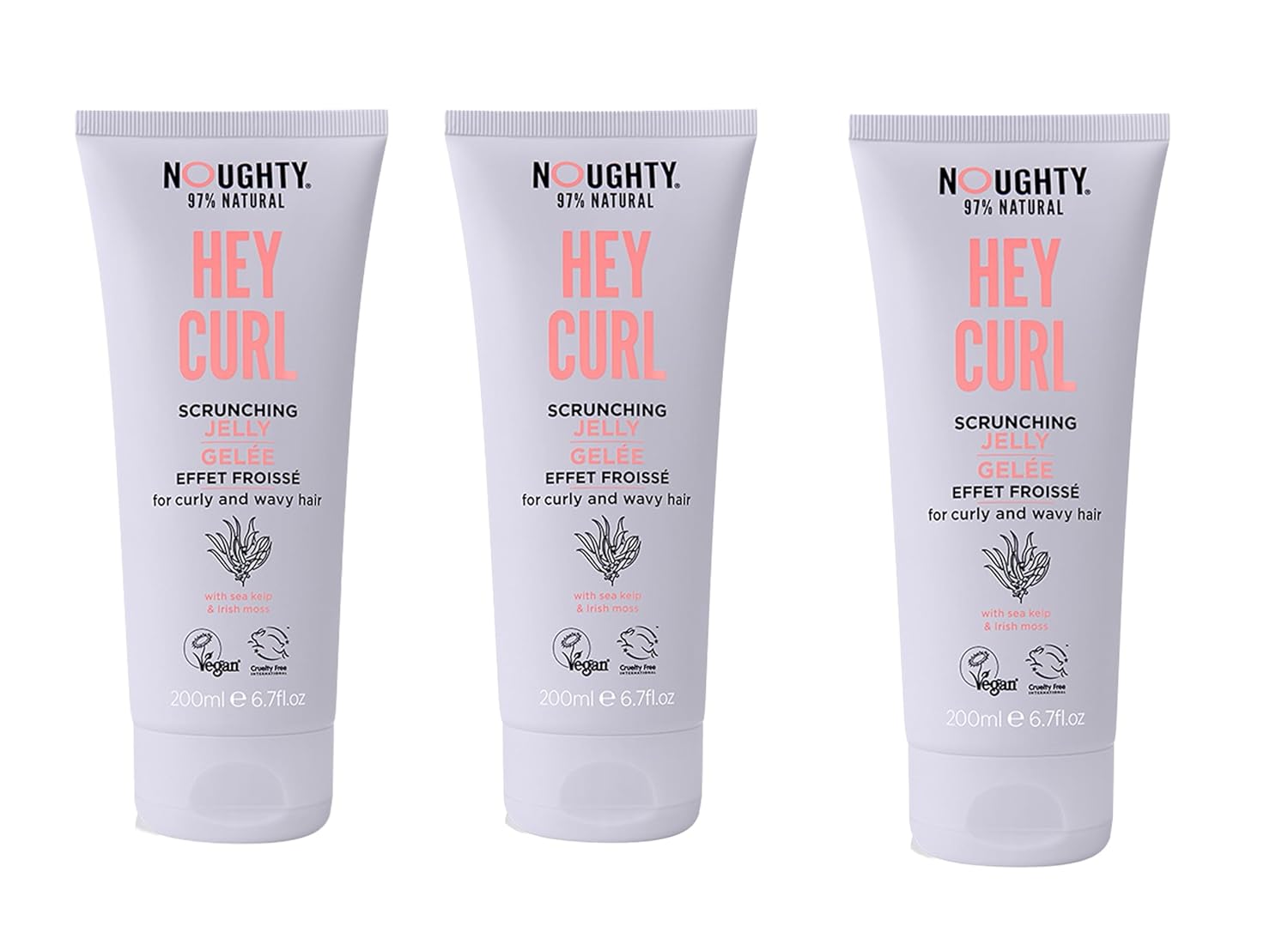 Amazon.com : Noughty 97% Natural Hey Curl Scrunching Jelly, Sulphate Free Vegan Haircare ...