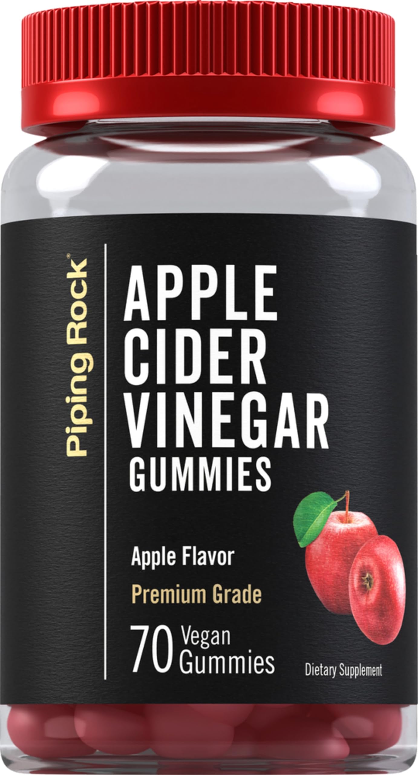 Amazon.com: Piping Rock Apple Cider Vinegar Gummies | 70 Count | Apple Flavor | Premium Grade ...