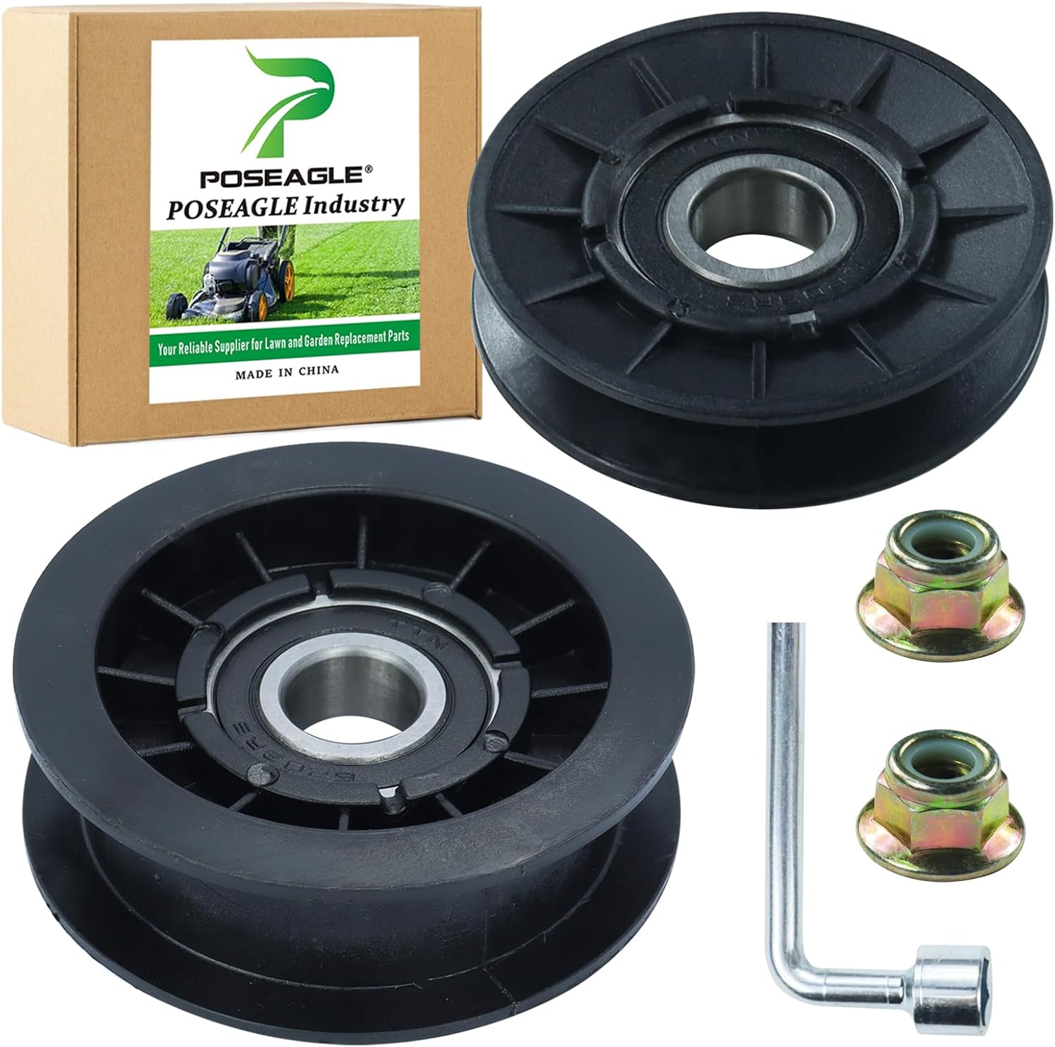 Amazon.com : POSEAGLE GX20286 V Idler Pulley with GX20287 Flat Idler ...