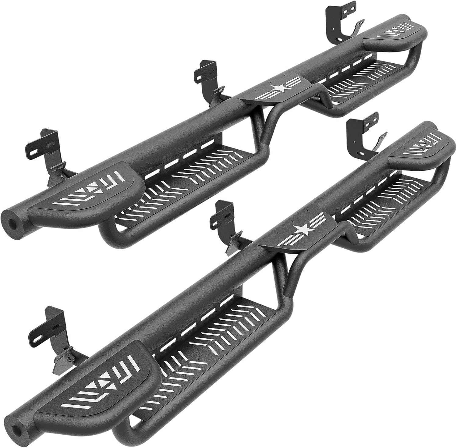 Amazon.com: SOENBOO Crew Cab Three Raised Steps Running Boards ...
