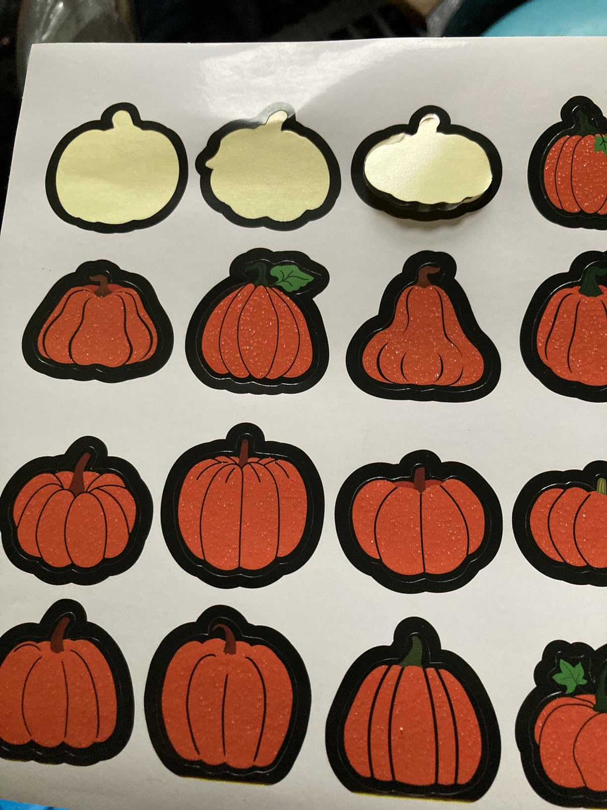 Amazon.com: CY2SIDE 400PCS Fall Pumpkin Stickers for Kids Cute Glitter ...
