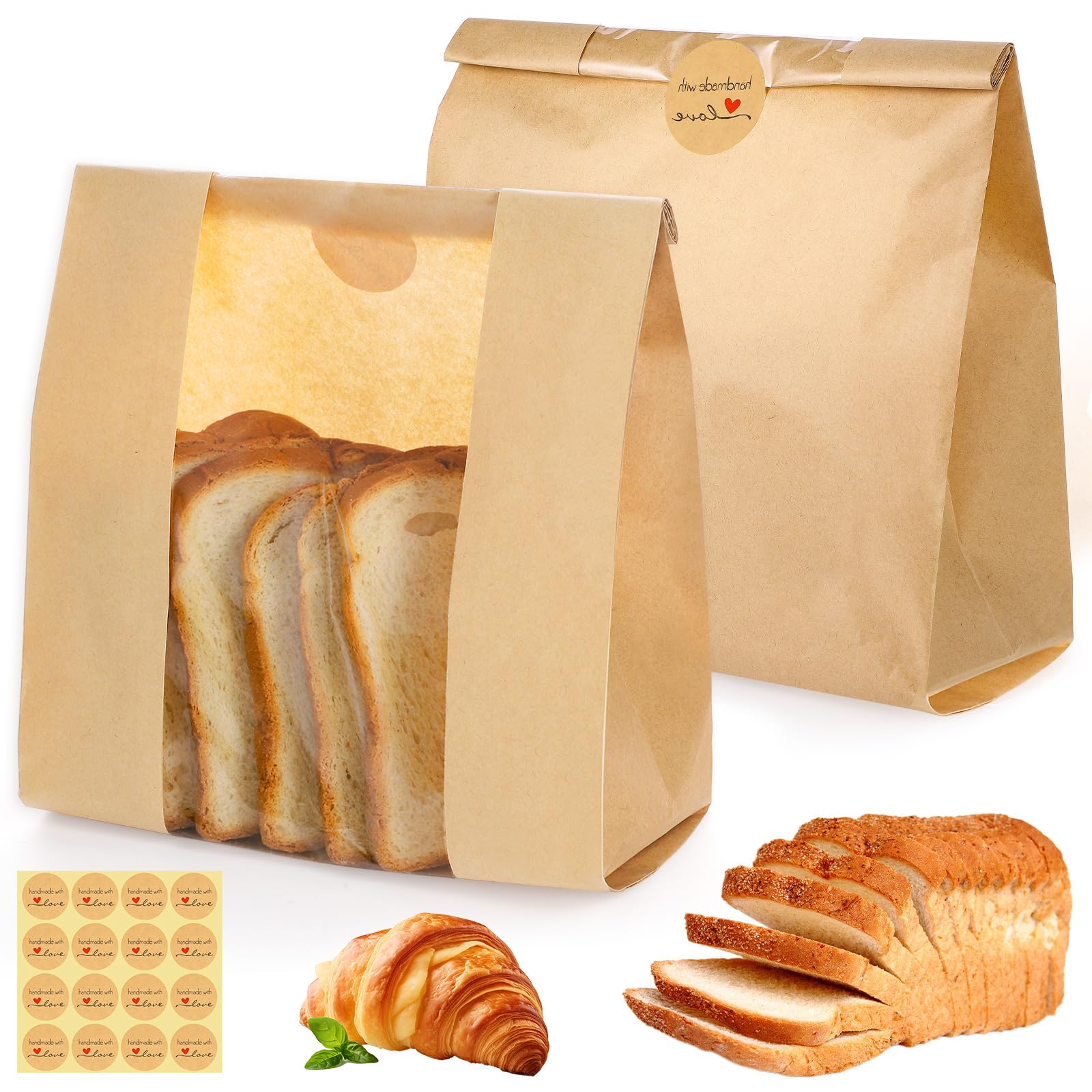 Amazon.com: 130 Pack Bread Bags for Homemade Bread Sourdough Bread Bags ...