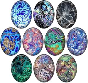 Amazon.com: Cabochons for Jewelry Making, Abstract Imitation Stone ...