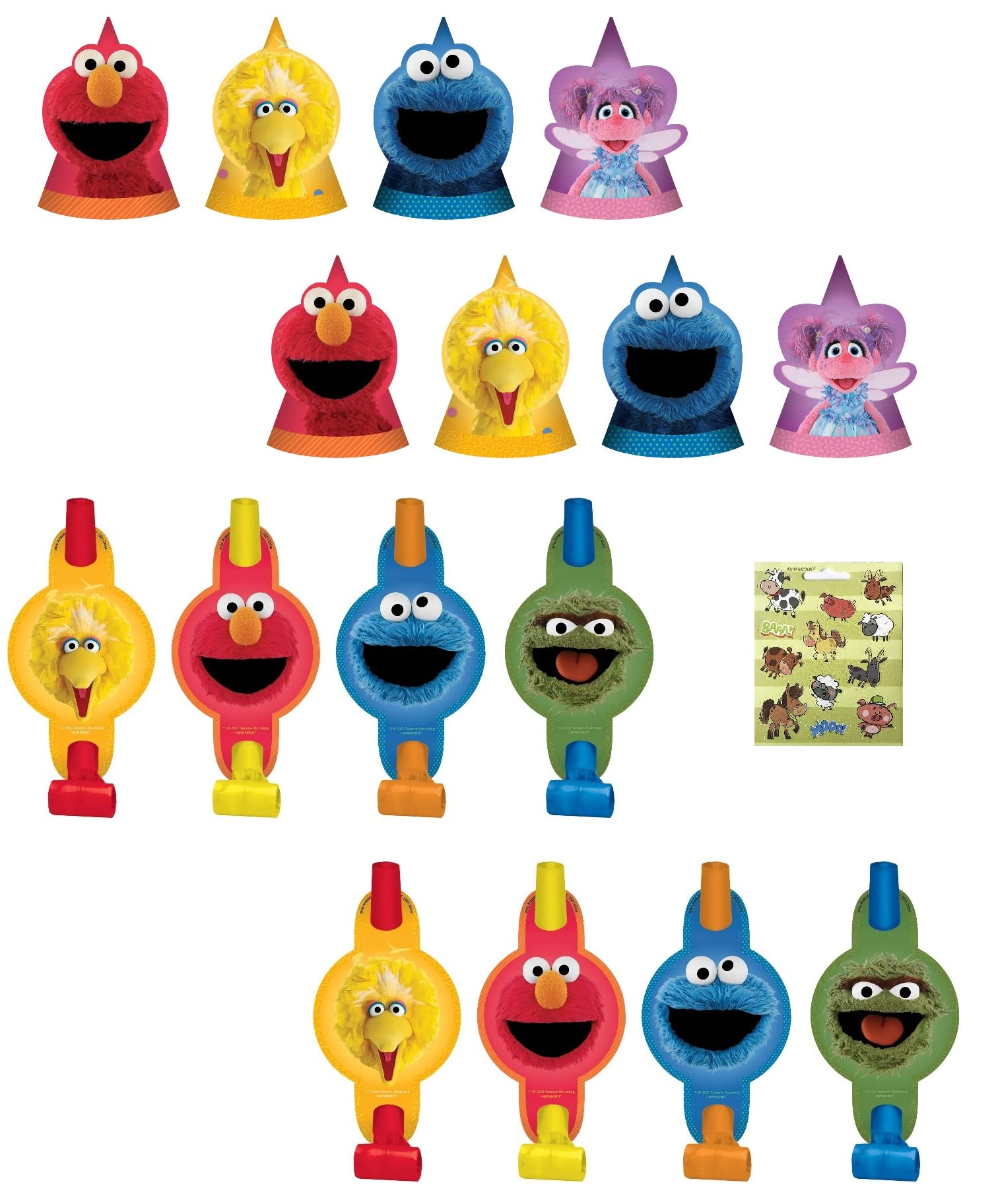 Amazon.com: Sesame Street Birthday Baby Party Supplies Bundle Pack ...