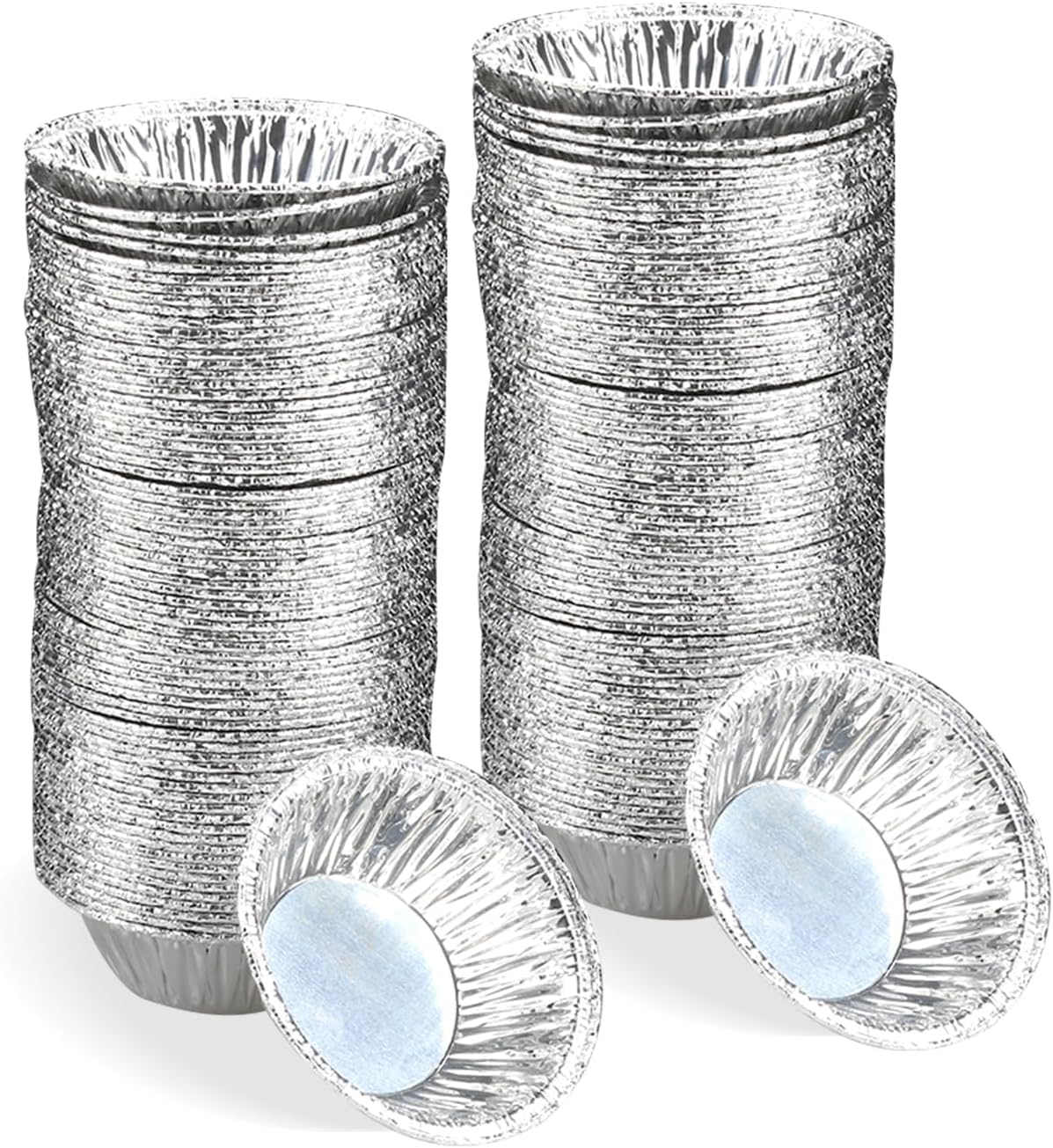 Tabanzhe 100 PCS Disposable Tart Foil,7x2x4cm Cake Tarts Cupcakes,Foil ...